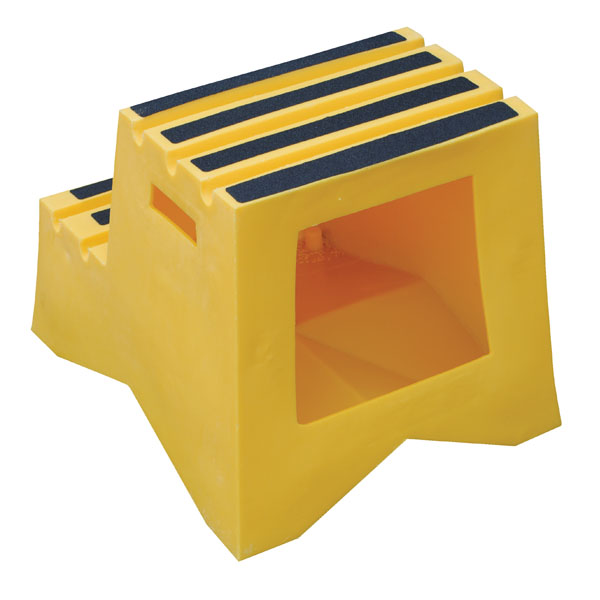 Yellow 20" Tall Polyethylene Step Stool | Bastian Solutions